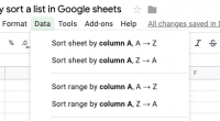 How to alphabetically sort a list in Google sheets | GSheetsGuru